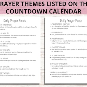 40 Days of Prayer Lenten Calendar, Lent Prayer Calendar for Kids, Ash ...