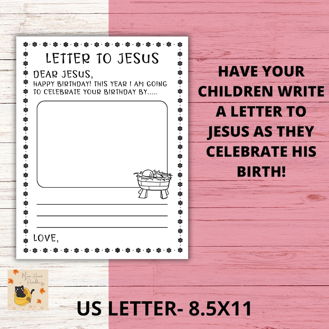 Happy Birthday Jesus Letter Activity, Kids Letter and Christian ...