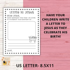 Happy Birthday Jesus Letter Activity, Kids Letter and Christian ...