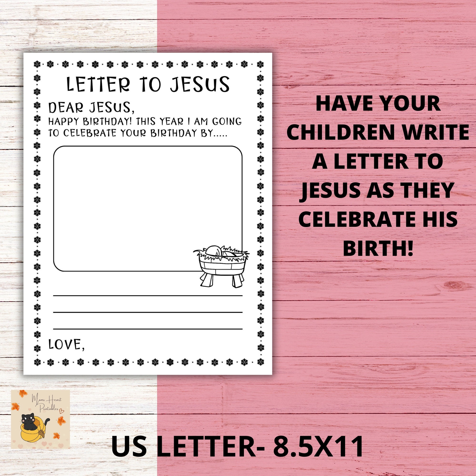 Happy Birthday Jesus Letter Activity, Kids Letter and Christian ...