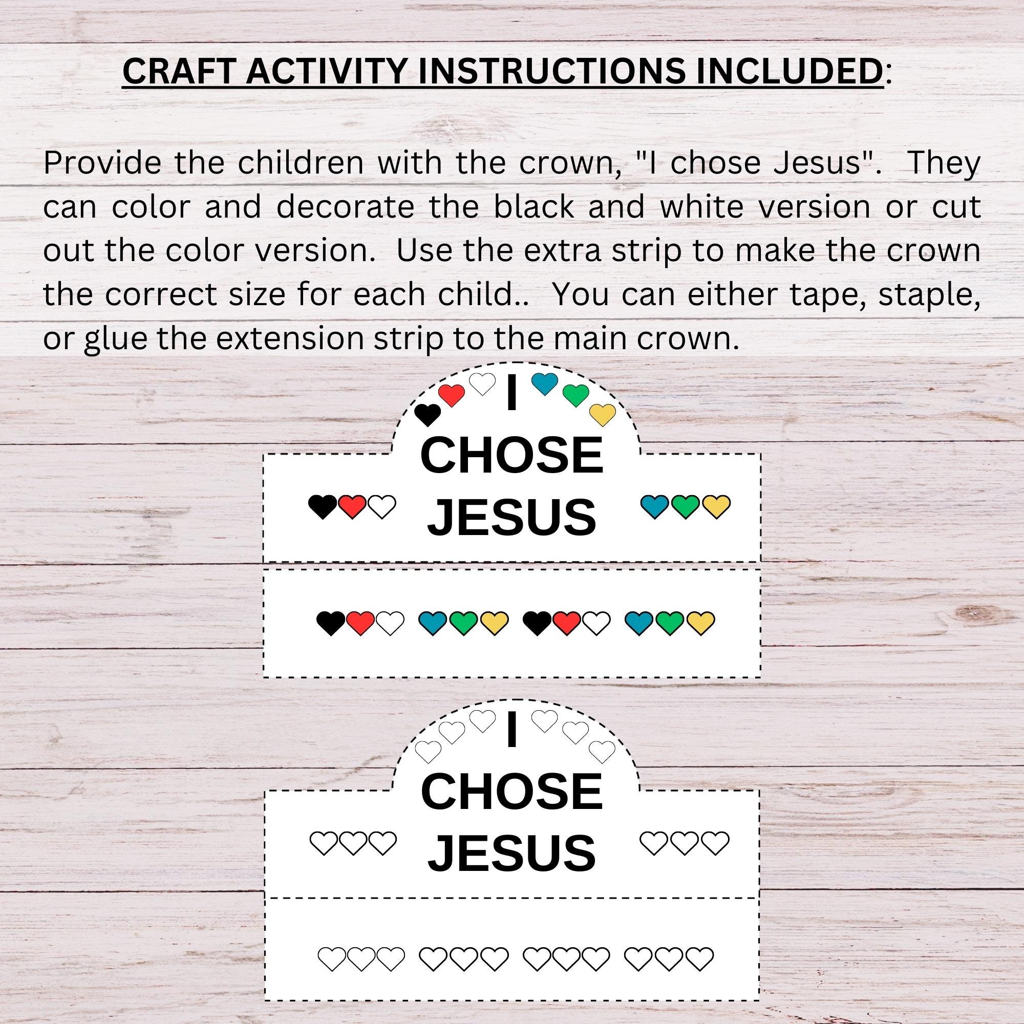 Salvation Bible Crown Craft Activity Printable, Sunday School Color ...