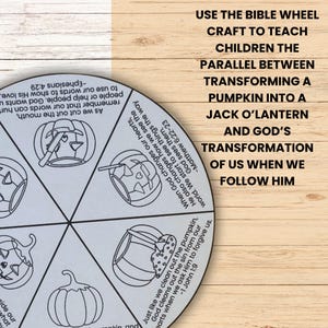 Christian Halloween Pumpkin Parable Bible Wheel Craft, Sunday School ...