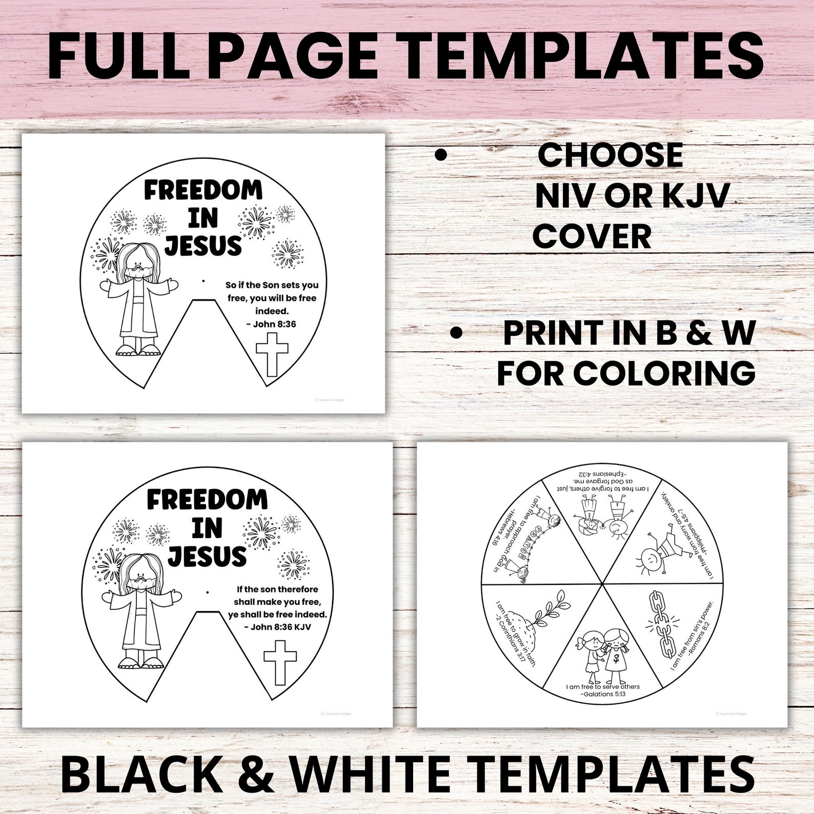 July 4th Bible Wheel Craft Lesson, Freedom in Jesus 4th of July Bible ...