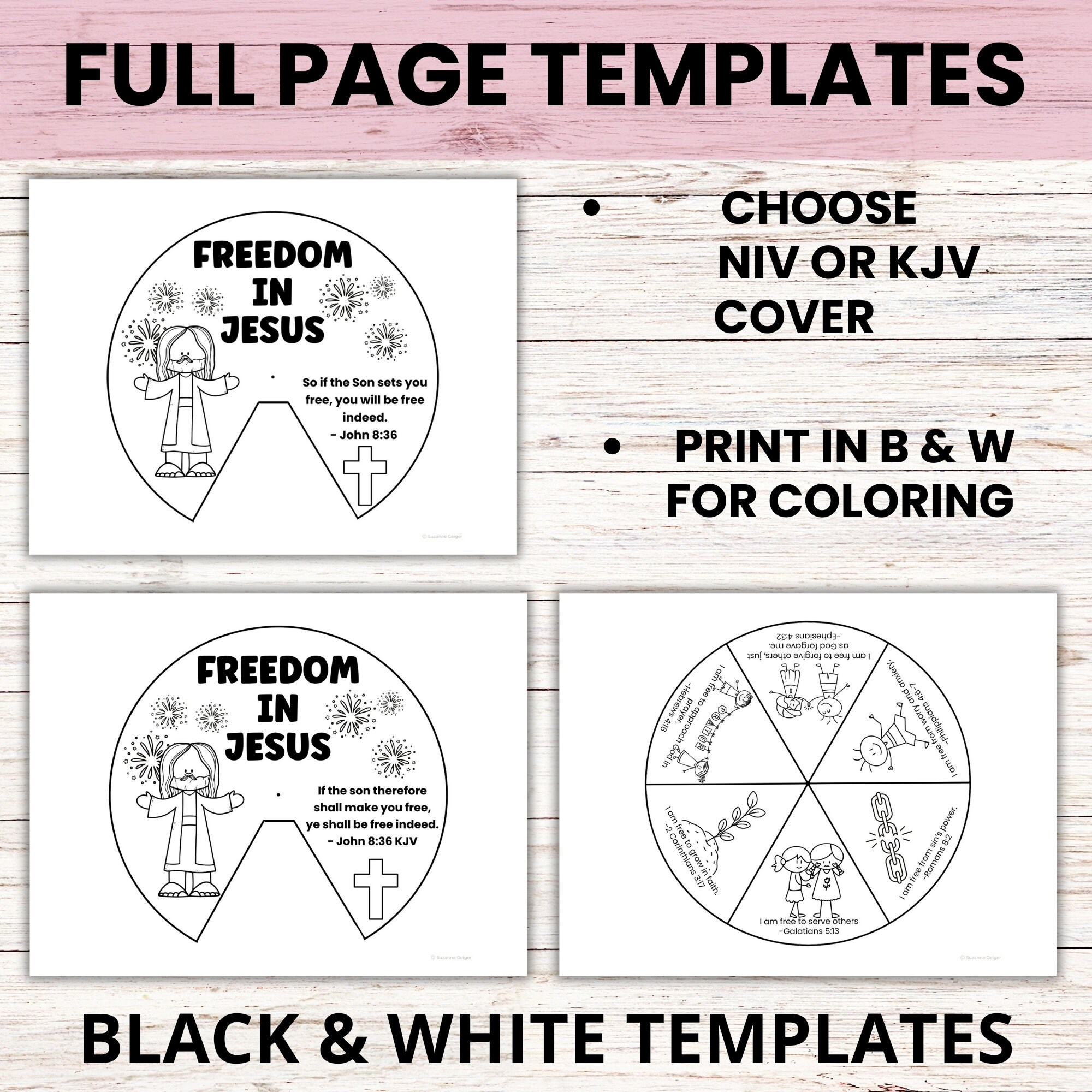 July 4th Bible Wheel Craft Lesson, Freedom in Jesus 4th of July Bible ...