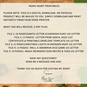Printable Christmas Activities for Kids Bundle, Letter From Santa ...