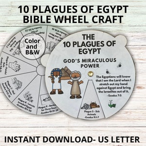 10 Plagues of Egypt Sunday School Lesson for Kids Bundle, Passover ...