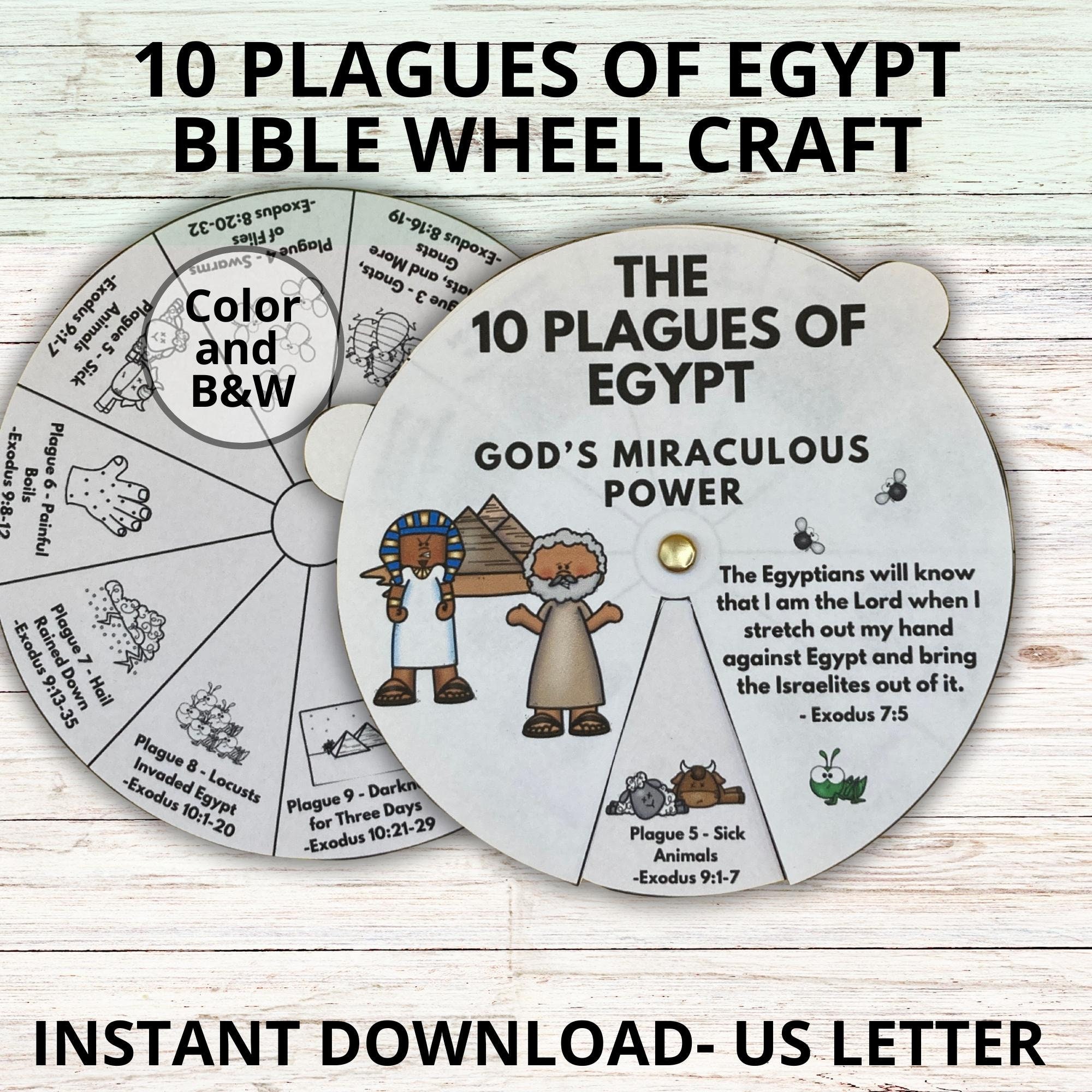 10 Plagues of Egypt Sunday School Lesson for Kids Bundle, Passover ...