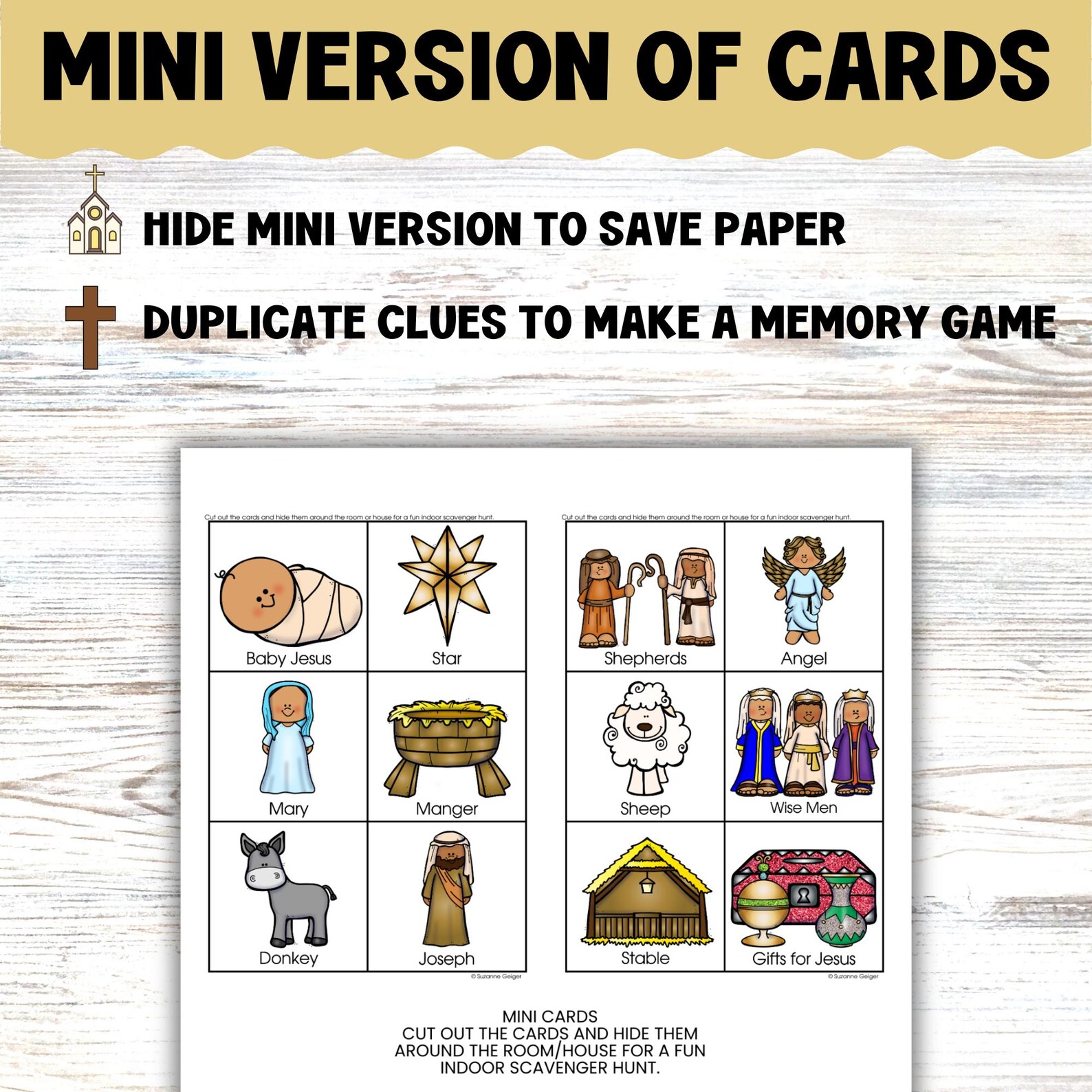 Jesus is Born Christmas Nativity Bible Lesson Church Scavenger Hunt ...