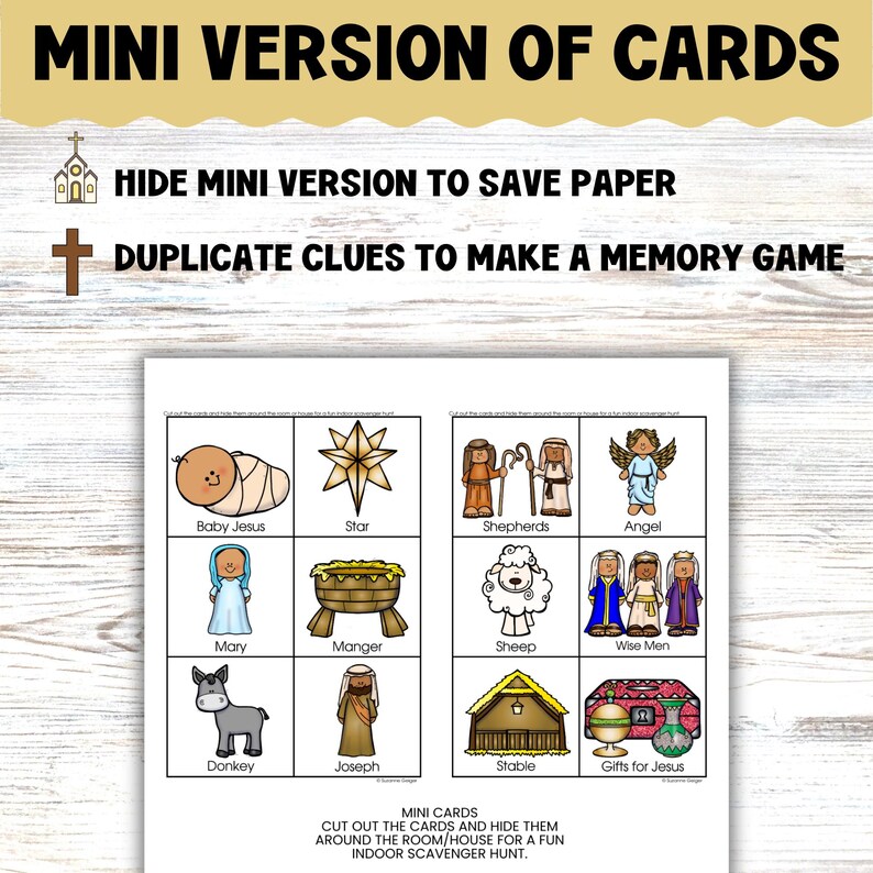 Jesus is Born Christmas Nativity Bible Lesson Church Scavenger Hunt ...