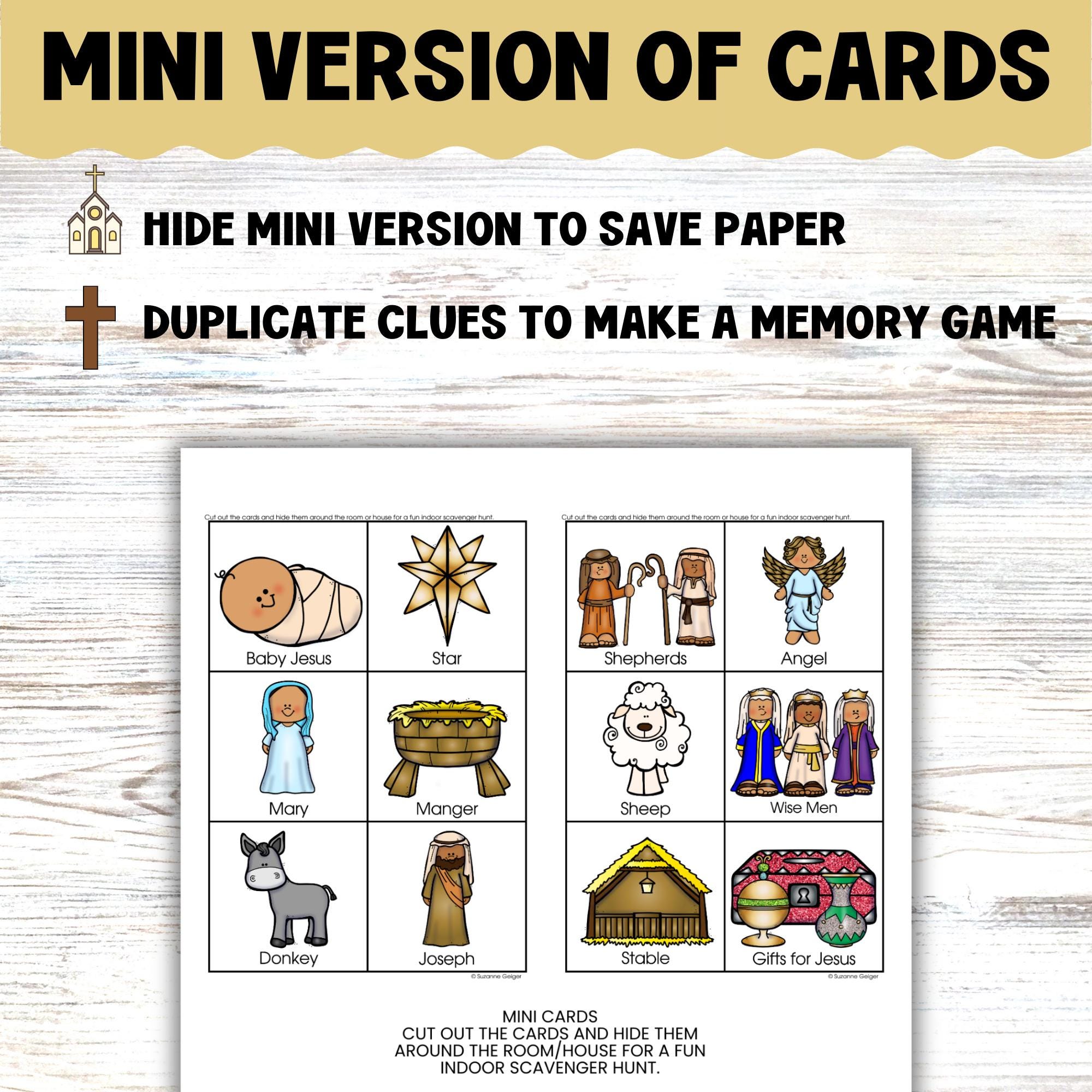 Jesus is Born Christmas Nativity Bible Lesson Church Scavenger Hunt ...