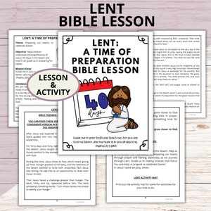 40 Days of Lent Calendar Activities Bundle for Kids, Lent Lesson for ...