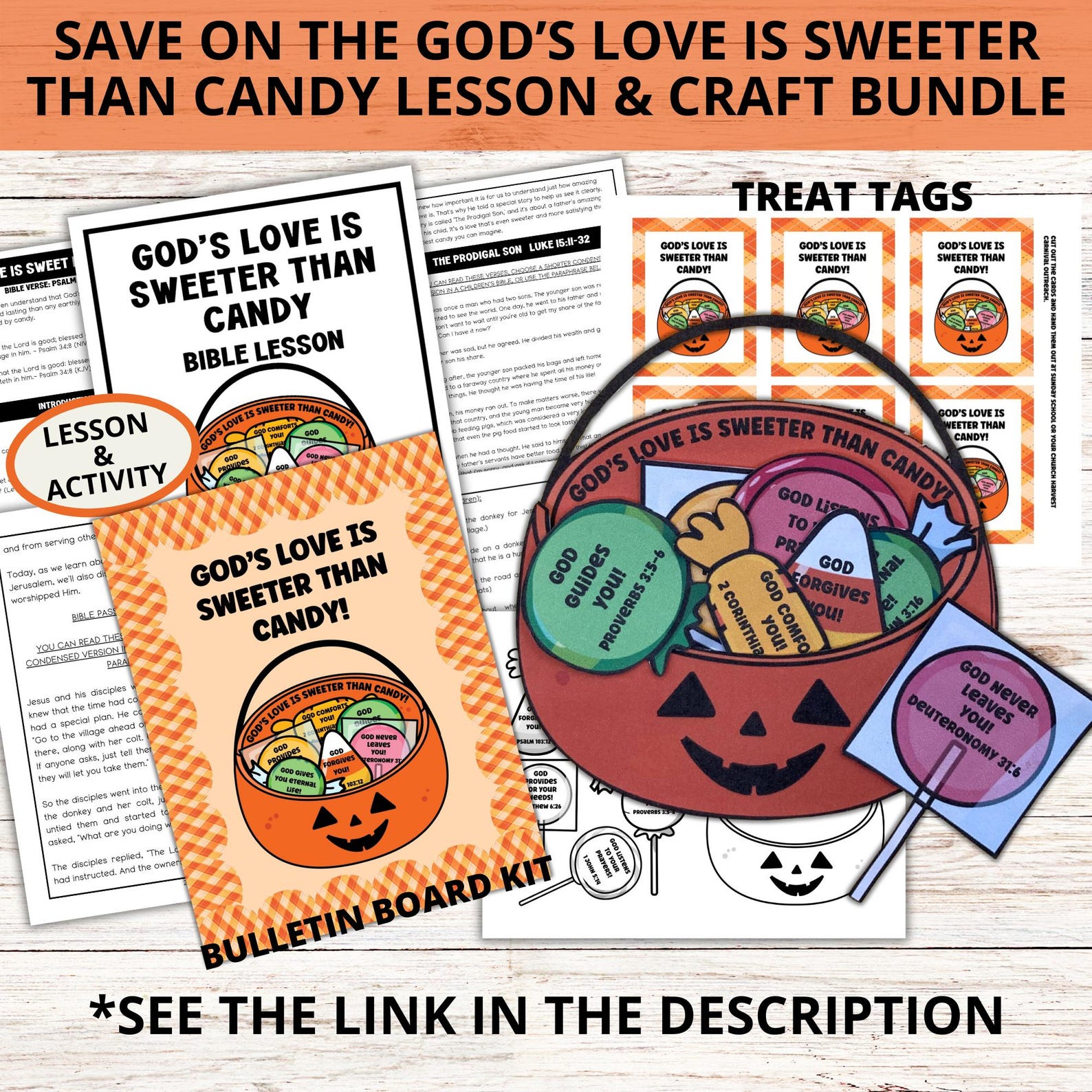 Christian Halloween Bible Treat Tags, Church Harvest Carnival Treat Bag ...