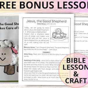 The Good Shepherd Bible Wheel Craft, John 10:1-16 Bible Lesson, Sunday ...
