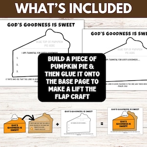 Thanksgiving Fall Pumpkin Pie Bible Lesson Craft Printable, Sunday ...