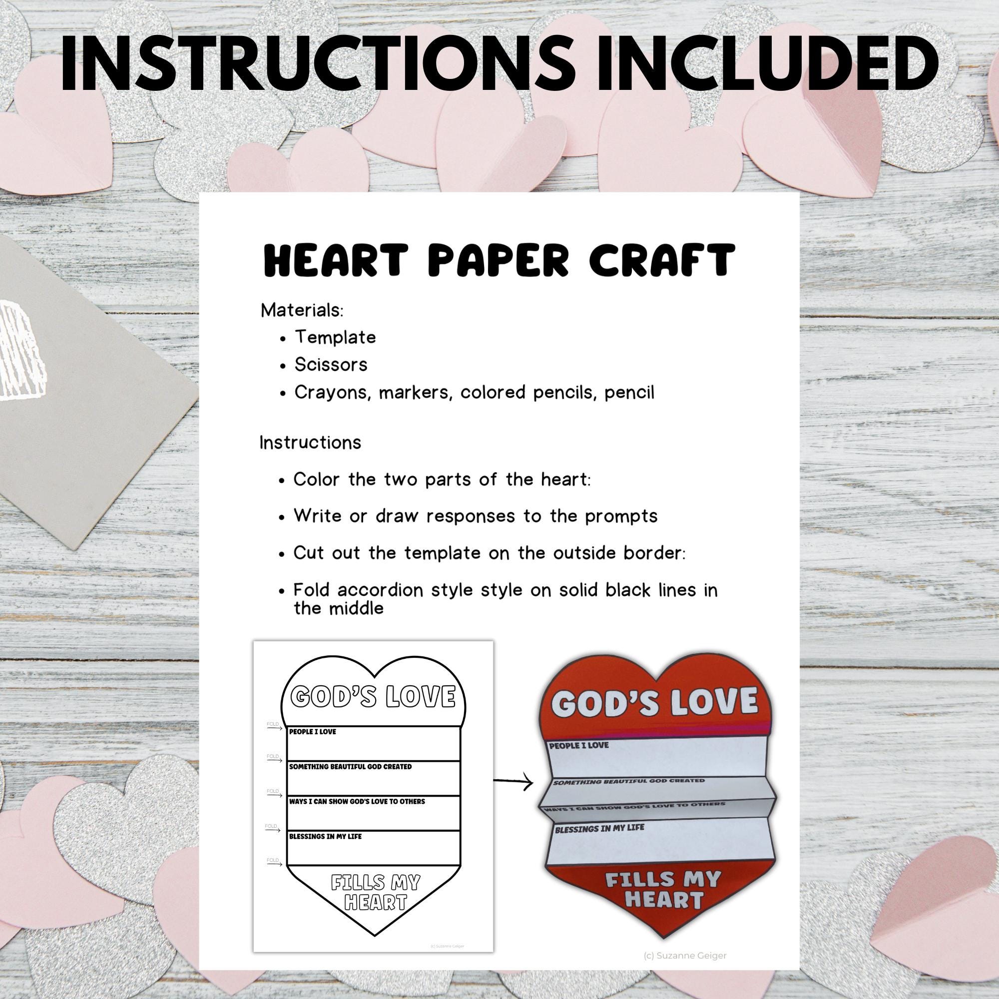 Valentine's Day Bible Lesson Craft, Christian Valentine's God's Love ...