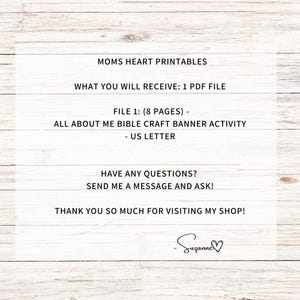 All About Me Bible Craft Activity Banner, Psalm 139:14 Craft Facts ...