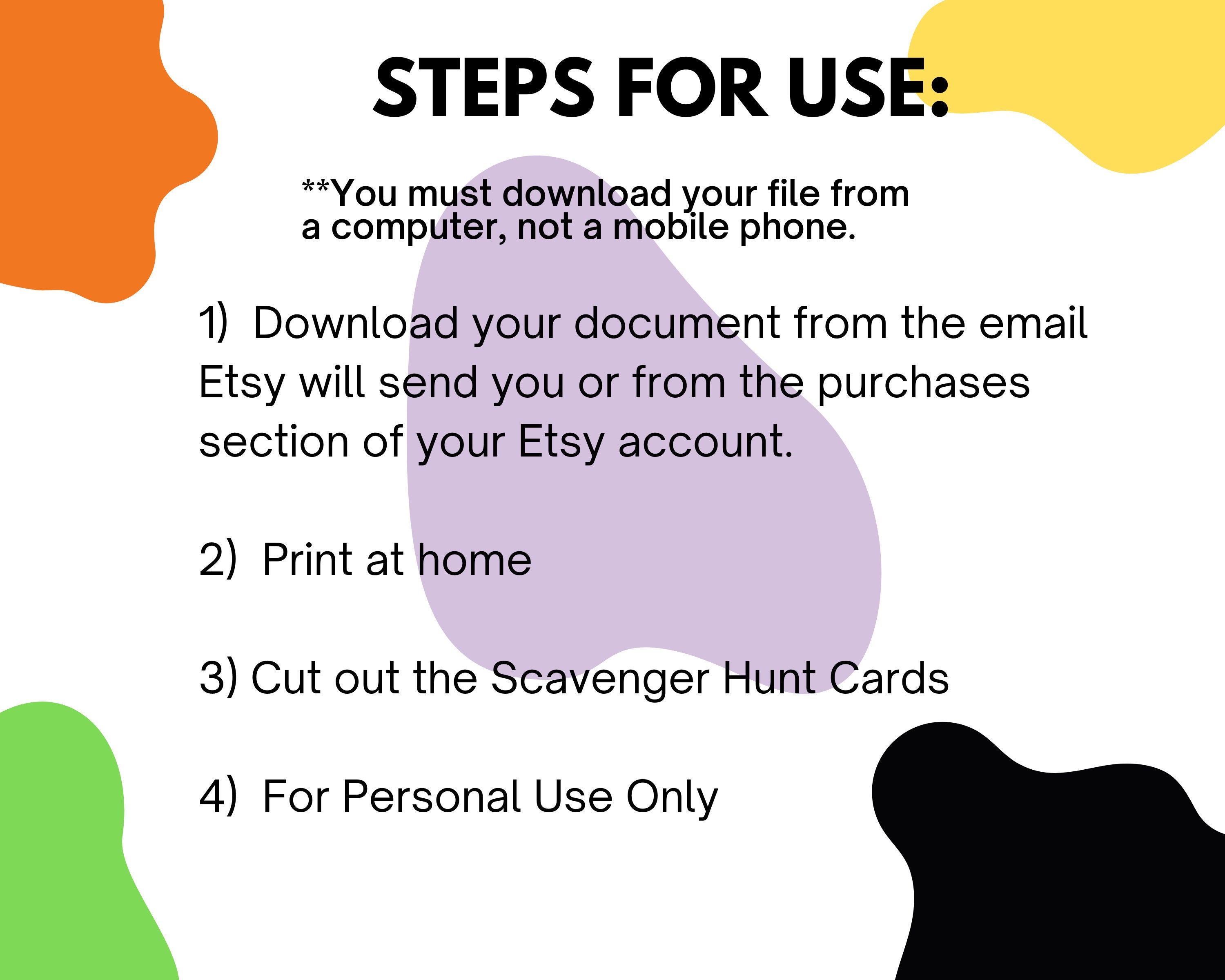 Halloween Indoor Scavenger Hunt for Kids, Printable 8.5 X 11 PDF, Easy ...