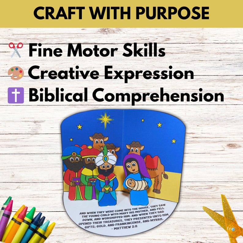 The Wise Men Follow the Star Bible Craft Activity, Matthew 2 Epiphany ...