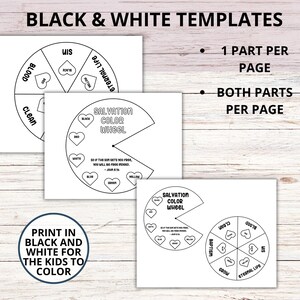 Salvation Color Gospel Bible Wheel Craft Printable, Sunday School Faith ...