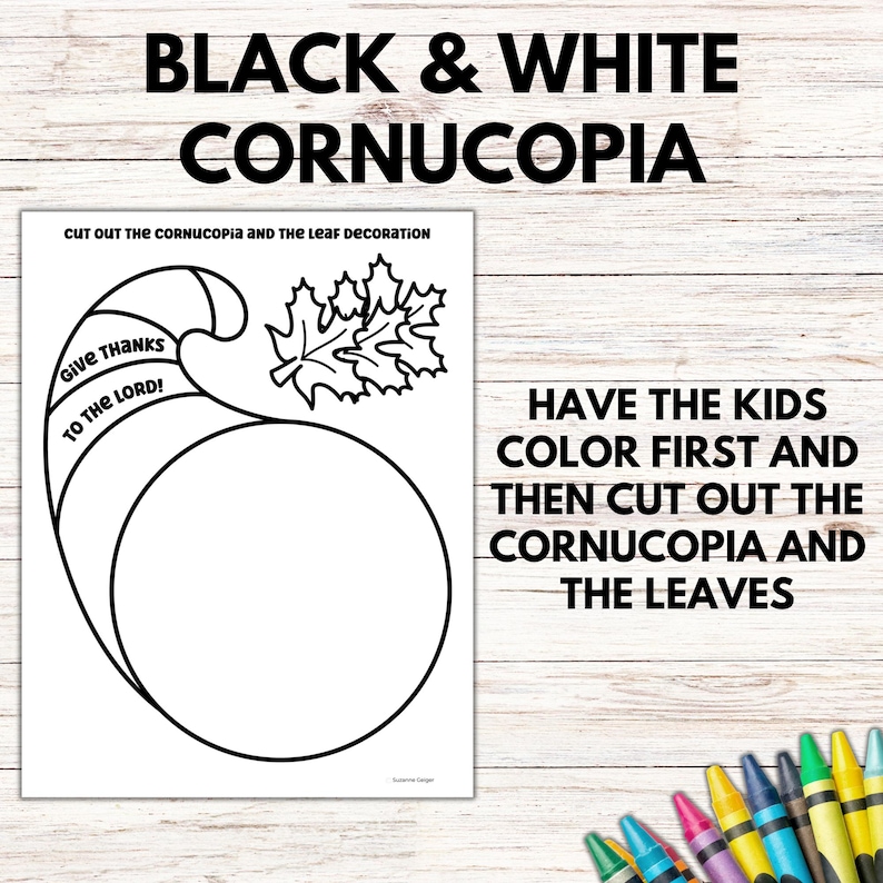 Give Thanks Cornucopia Thanksgiving Prayer Bible Craft Activity, Sunday ...