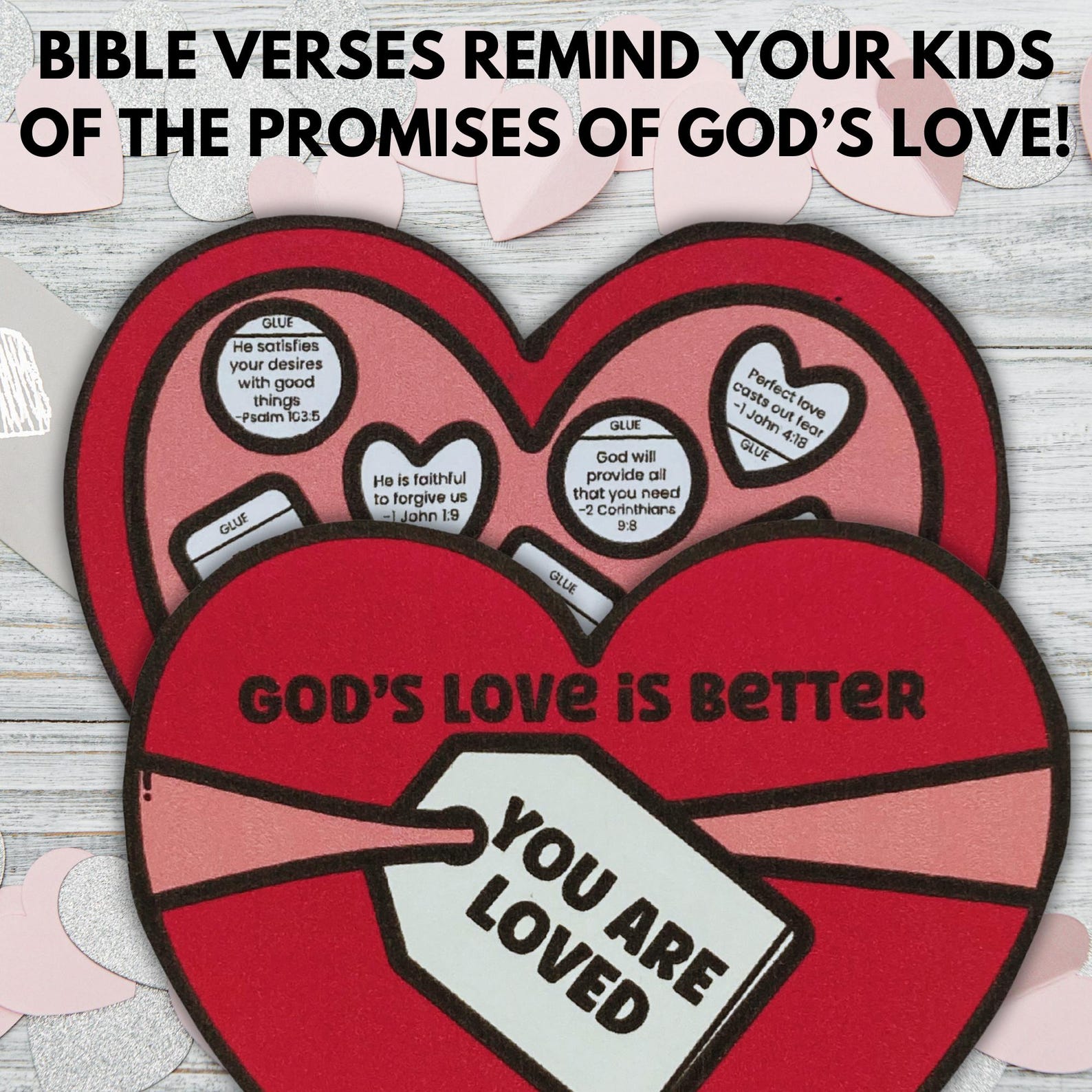 Valentine's Day Bible Craft, Christian Valentine God's Love Sunday ...
