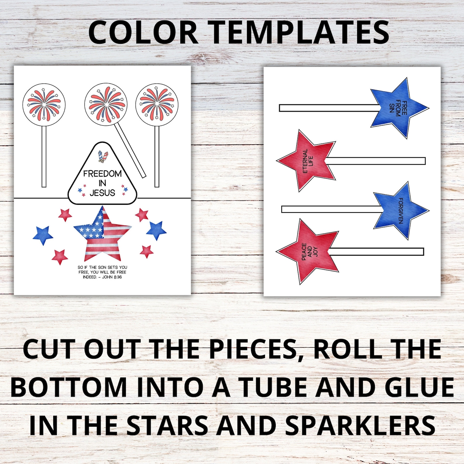 July 4th Sunday School Bible Lesson and Craft Printable, Independence ...
