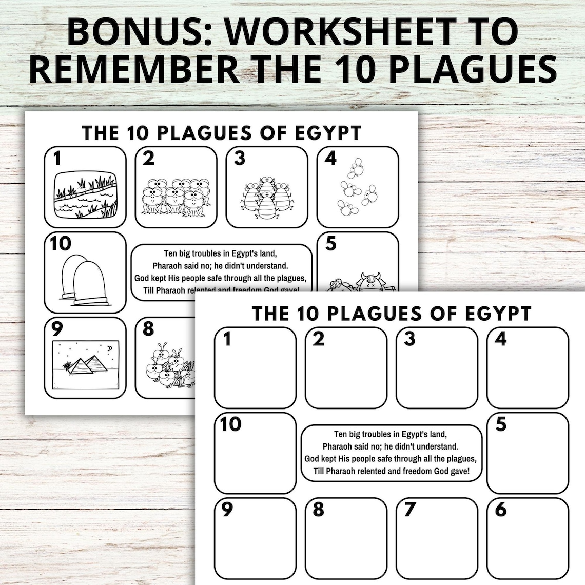 Ten Plagues of Egypt Bible Lesson and Activity, Sunday School Lesson ...