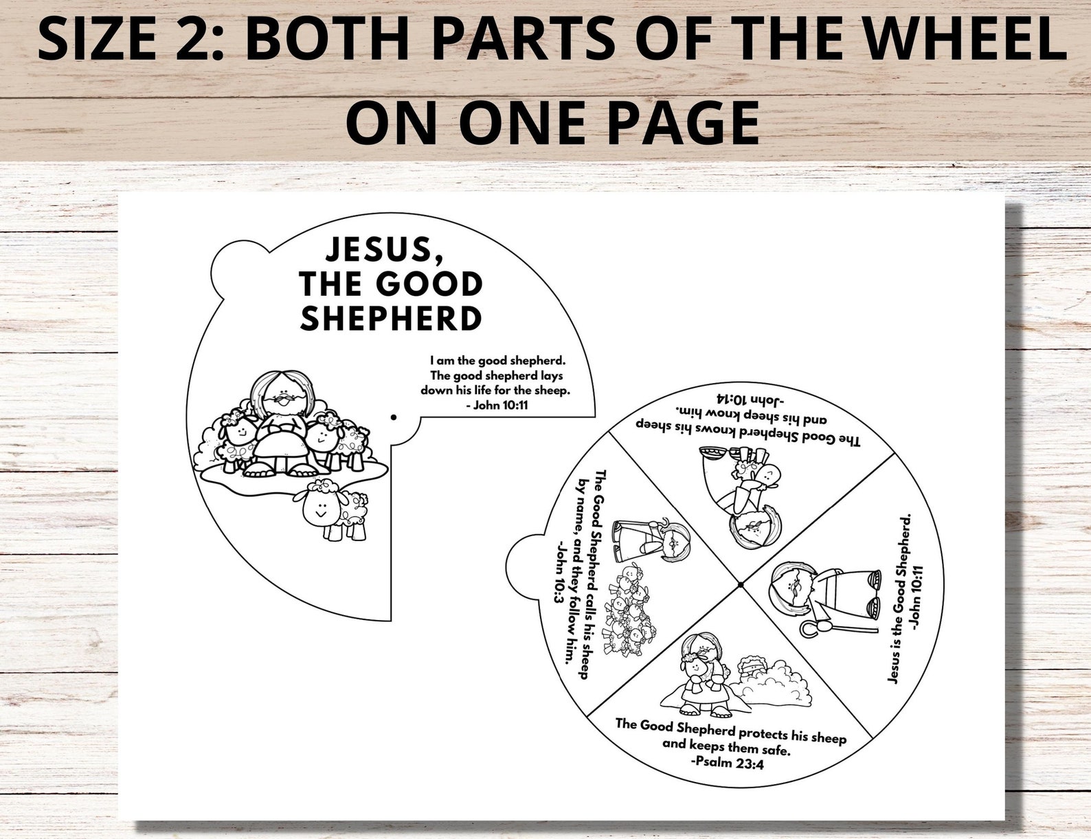 Jesus the Good Shepherd Bible Spinner Craft, John 10:1-16 Bible Lesson ...