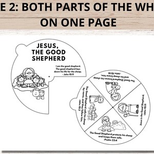 Jesus the Good Shepherd Bible Spinner Craft, John 10:1-16 Bible Lesson ...