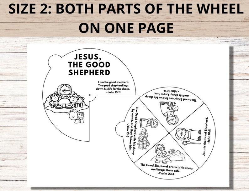 Jesus the Good Shepherd Bible Spinner Craft, John 10:1-16 Bible Lesson ...