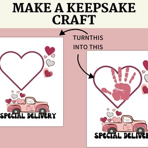 Valentine's Day Handprint Craft Bundle, Handprint Art Toddler and ...