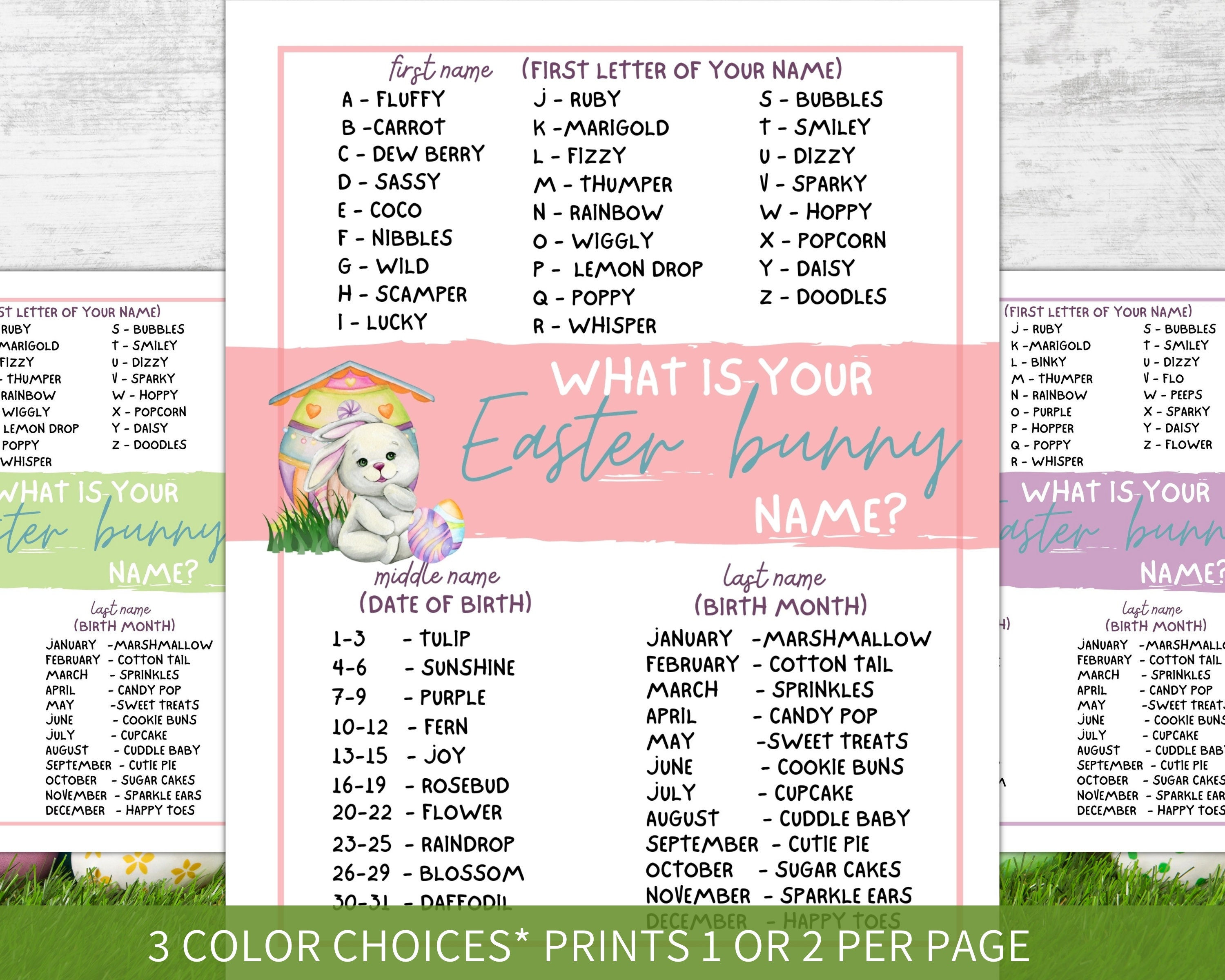 What's Your Bunny Name, Easter Bunny Name Game for Kids and Adults ...