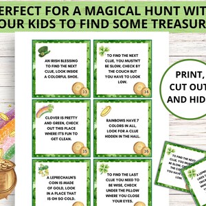 St. Patrick's Day Indoor Scavenger Hunt, St. Patricks Day Treasure Hunt ...