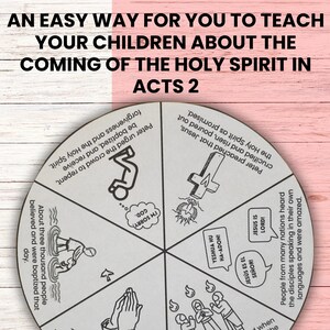 Pentecost Holy Spirit Comes Bible Wheel Craft Sunday School Lesson for ...