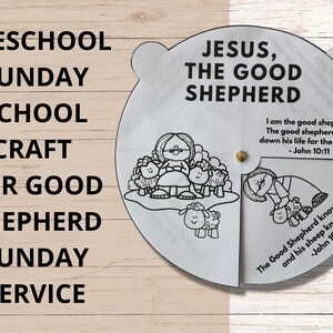 Jesus the Good Shepherd Bible Spinner Craft, John 10:1-16 Bible Lesson ...