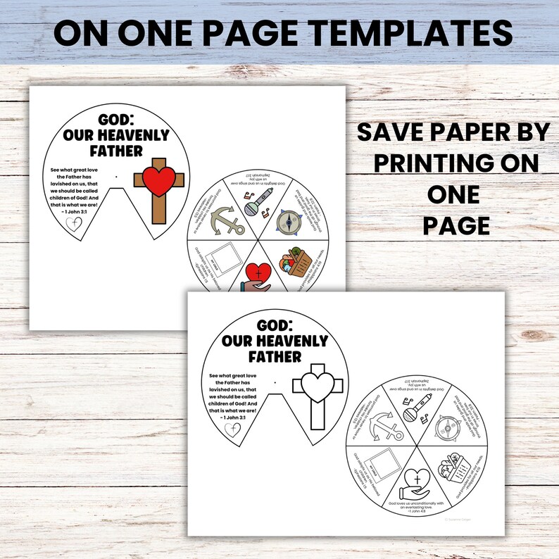 God Our Heavenly Father Bible Wheel Craft Lesson, Fathers Day Bible ...