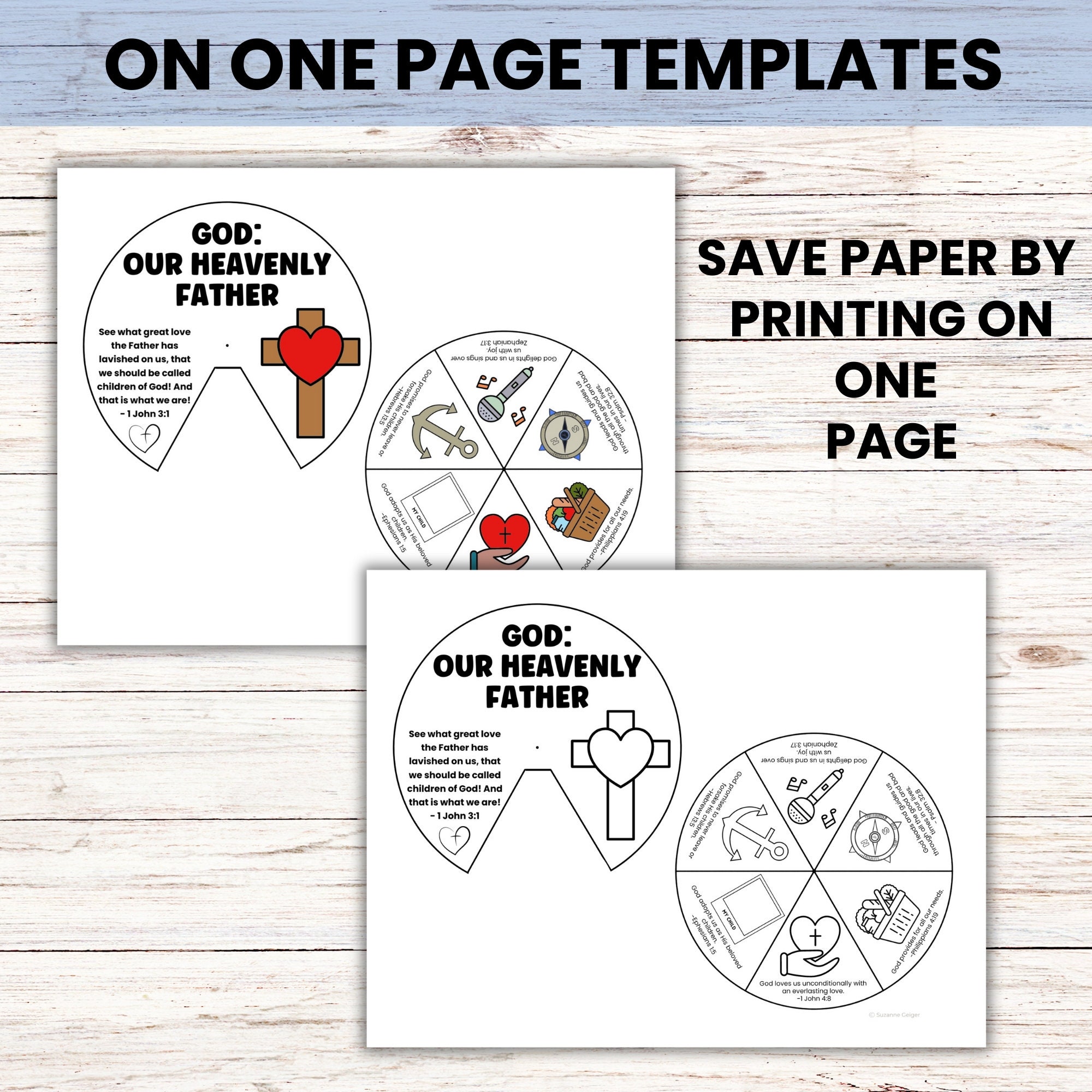 God Our Heavenly Father Bible Wheel Craft Lesson, Fathers Day Bible ...