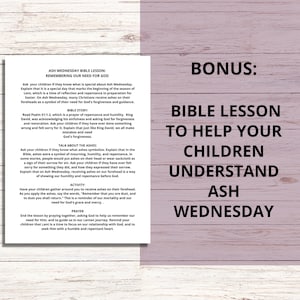 Kids 40 Days Lenten Calendar 2025, Lent Activity Calendar for Kids, Ash ...