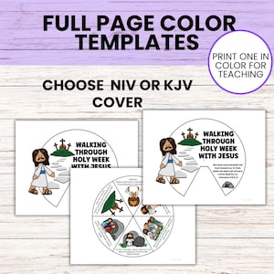 Holy Week Easter Story Bible Wheel Coloring Craft Sunday School ...