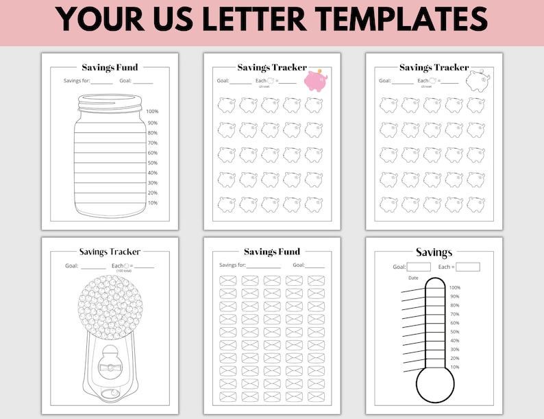 Savings Challenge Printable Trackers, A6 Saving Challenge, Cash ...