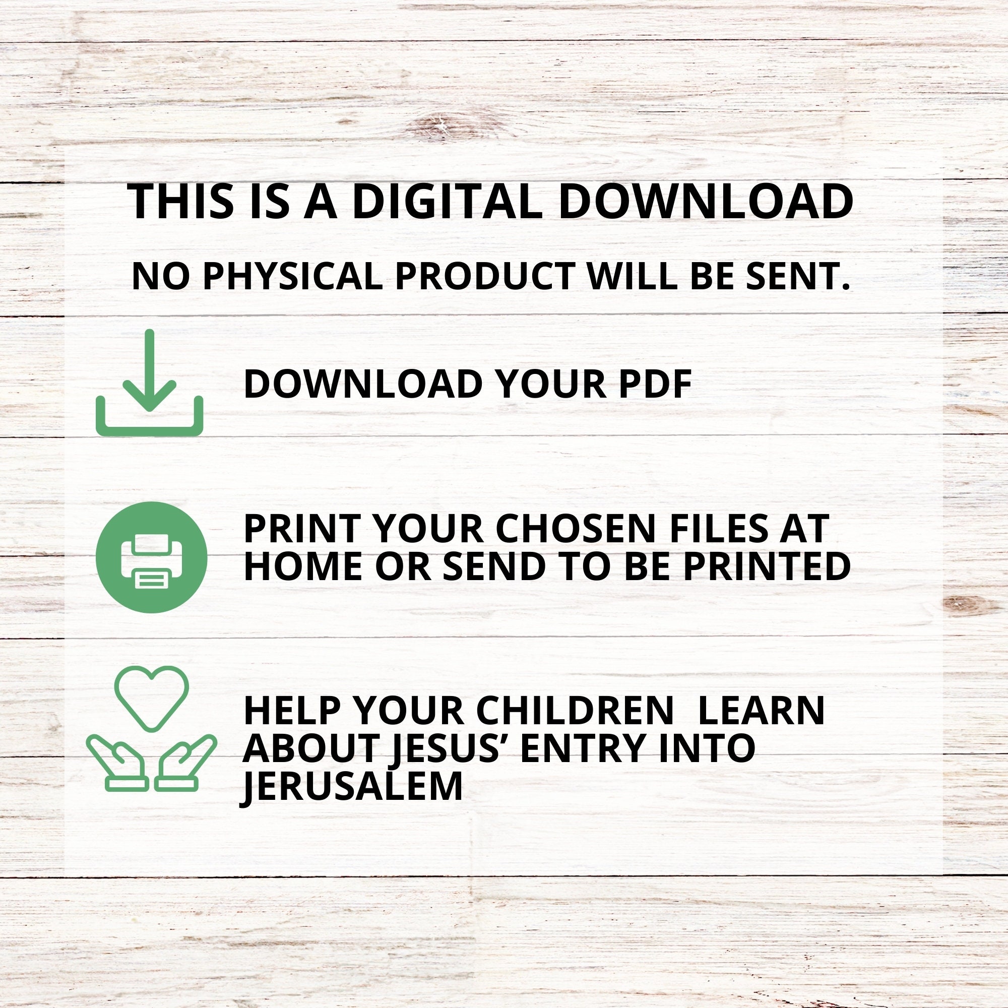 Palm Sunday Bible Lesson and Activity, Triumphal Entry Printable Bible ...