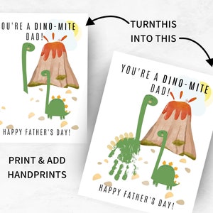 Fathers Day DIY Handprint Printable, DIY Keepsake Gift for Dad Activity ...