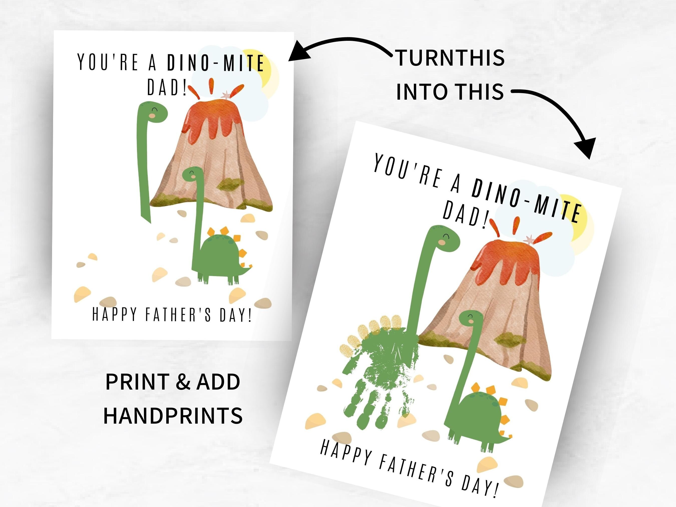 Fathers Day DIY Handprint Printable, DIY Keepsake Gift for Dad Activity ...
