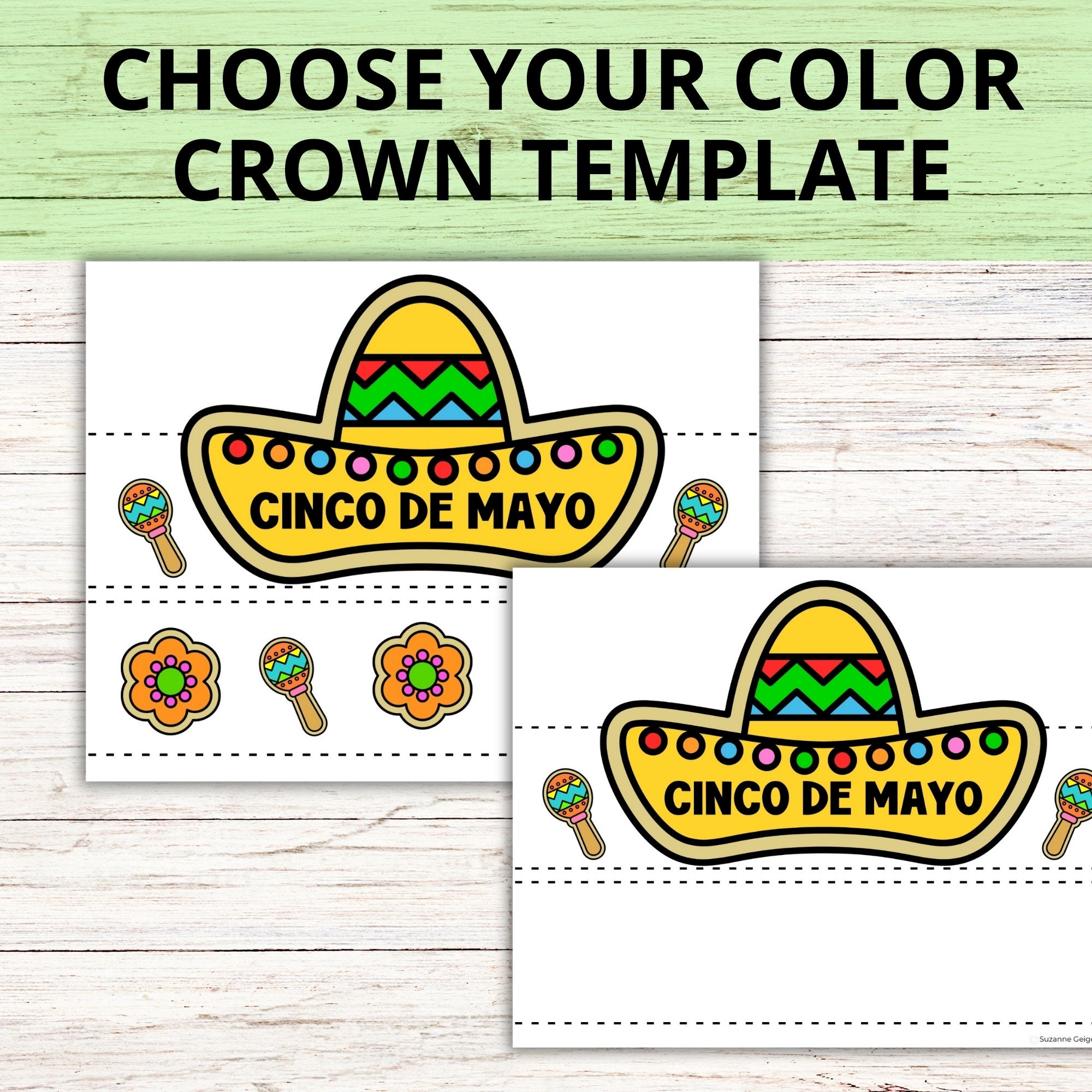 Cinco De Mayo Crown Craft Activity Printable, Celebrate Cinco De Mayo ...