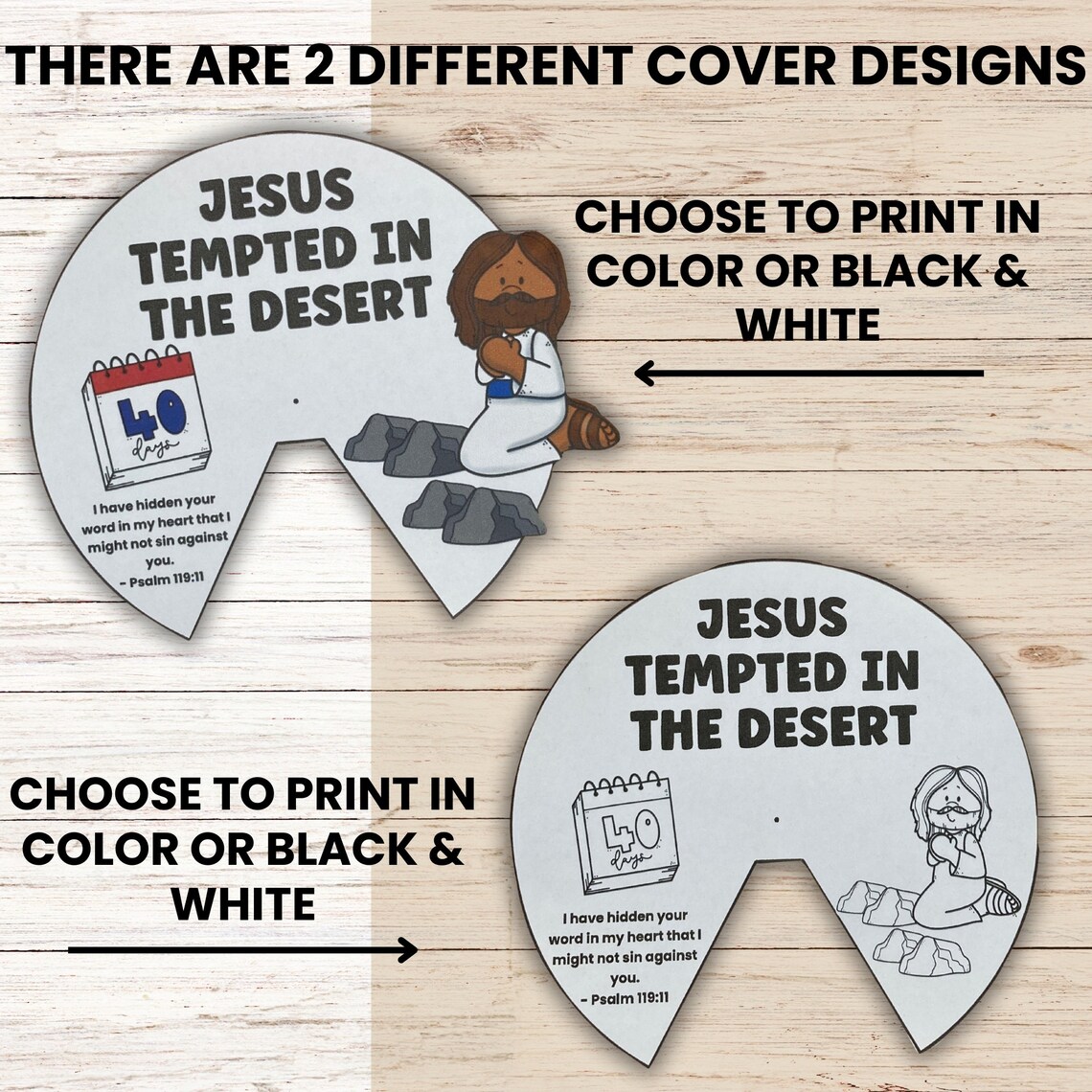 Jesus Tempted in the Desert Bible Craft, Matthew 4:1-11 Bible Coloring ...