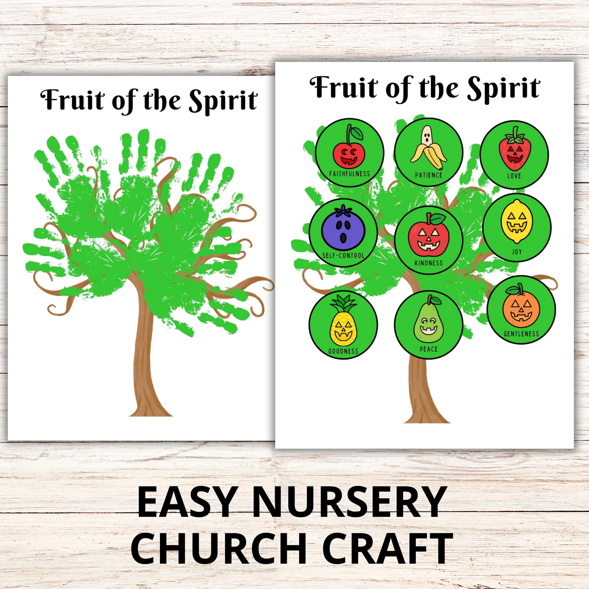 Fruit of the Spirit Church Nursery Handprint Craft, DIY Toddler ...