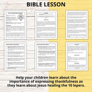 Give Thanks Thanksgiving Bible Lesson and Prayer Wheel for Kids ...
