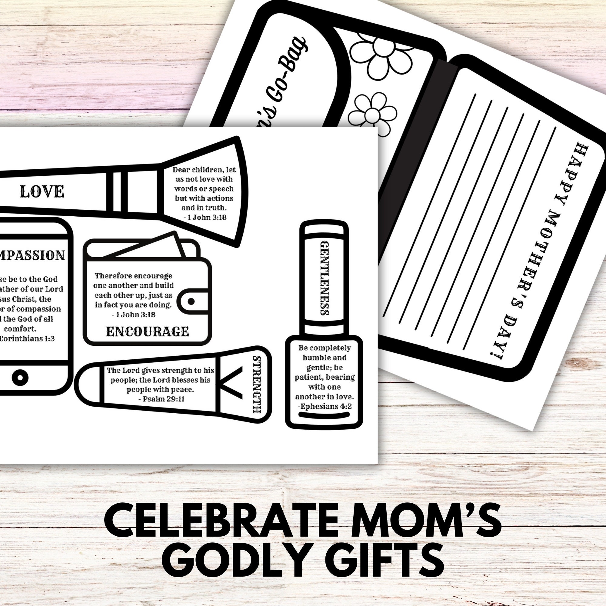 Mothers Day Bible Teaching Posters and Craft Bundle, Sunday School Moms ...