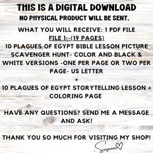 Ten Plagues of Egypt Bible Lesson Scavenger Hunt Activity Prek, Sunday ...