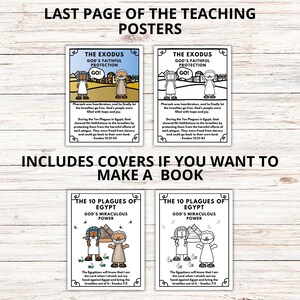 Ten Plagues of Egypt Bible Story Teaching Posters, Sunday School Lesson ...